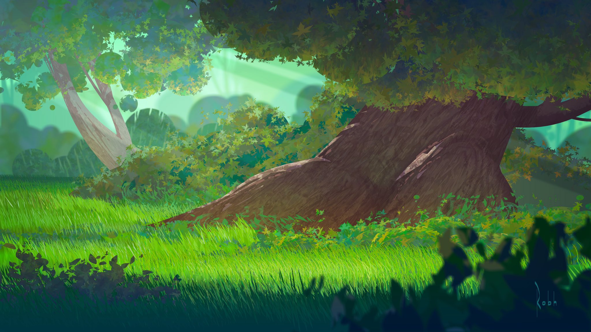 Tangled Concept Art Forest