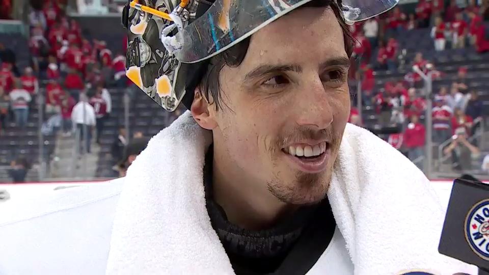 GottaSeeIt - Marc-Andre Fleury is all smiles after putting up a shutout ...