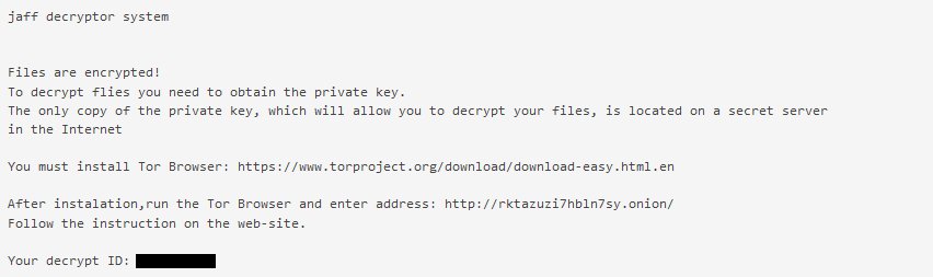 MalwareHunterTeam on Twitter: "On screenshot: content of the "ReadMe.txt" note. IDR already ...