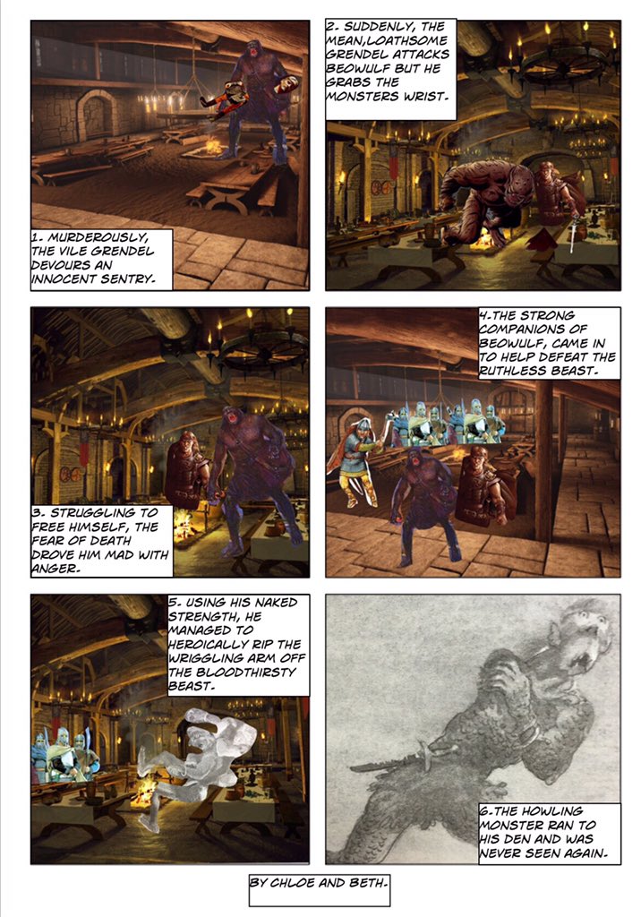 Beowulf And Grendel Comic Strip