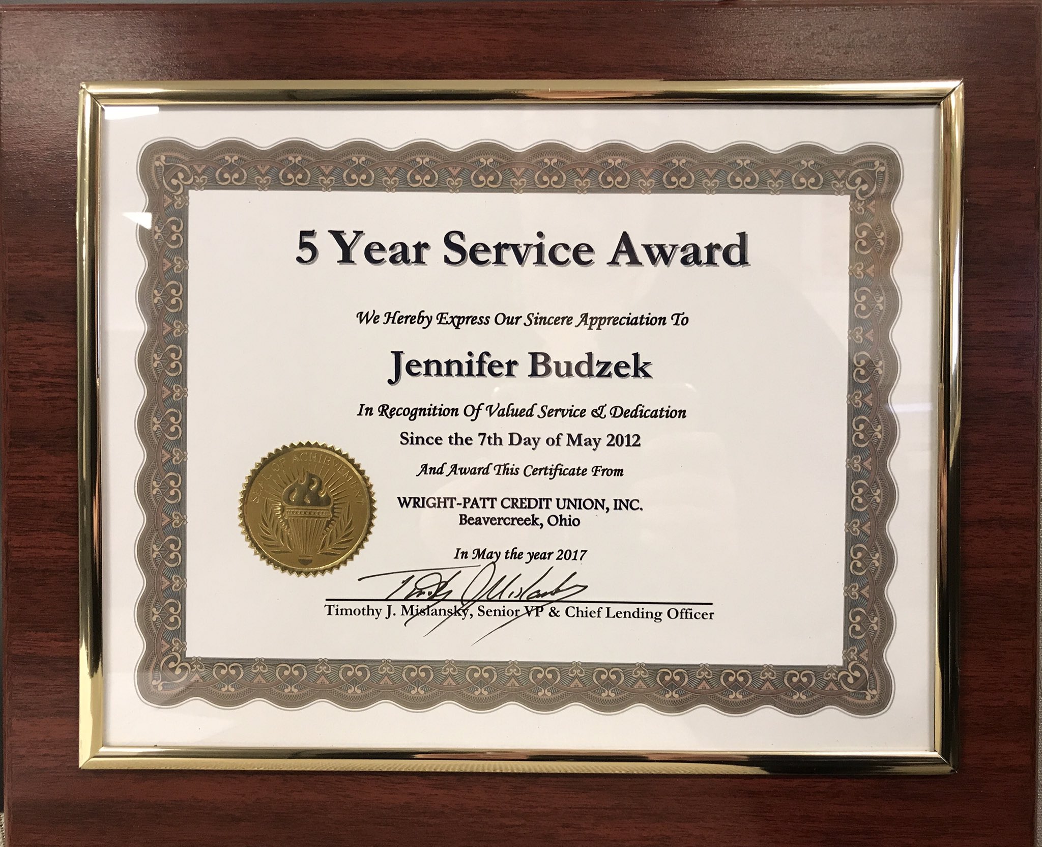 5 Years Of Service Certificate Template