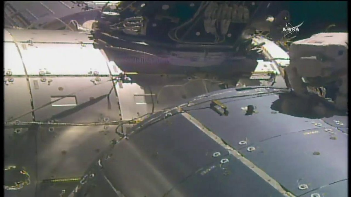 These boots were made for spacewalking… seen on with Earth below. Watch ...