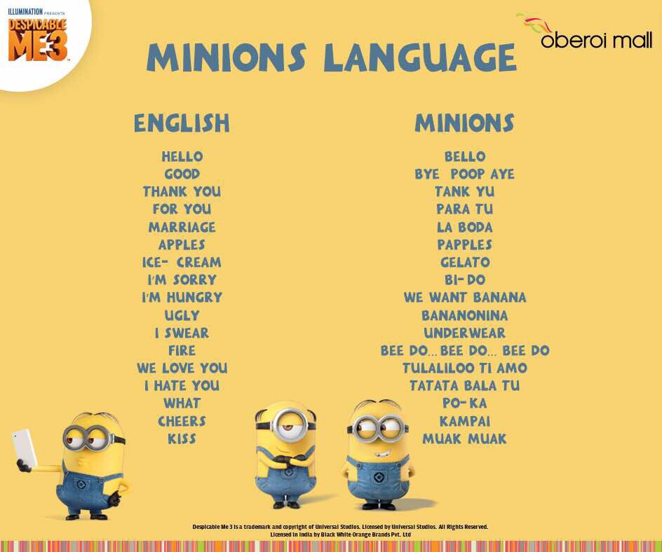 How To Speak Minion Language