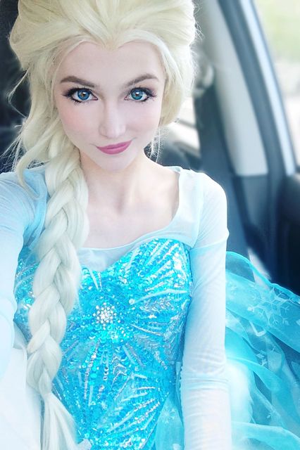 Does this girl look like elsa? she spend $$$ to look like a disney ...
