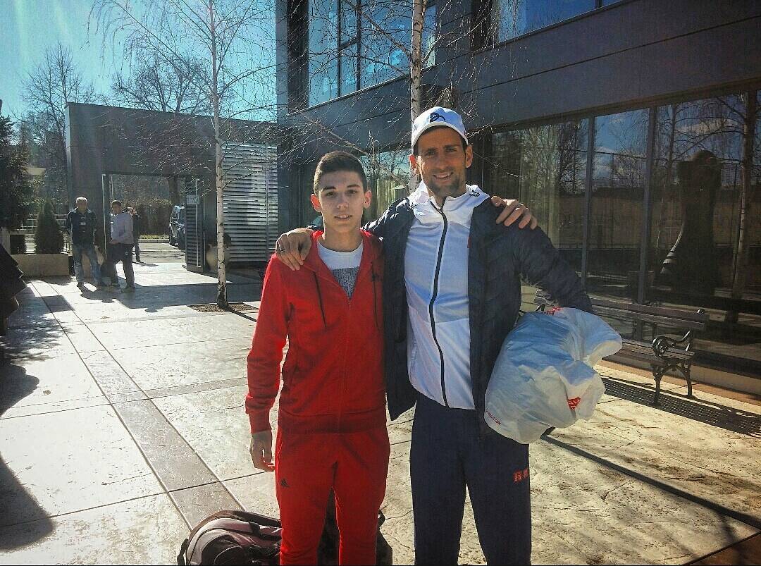 Novak Djokovic attends a Soccer Game in Serbia. Meets Dejan Stankovic ...