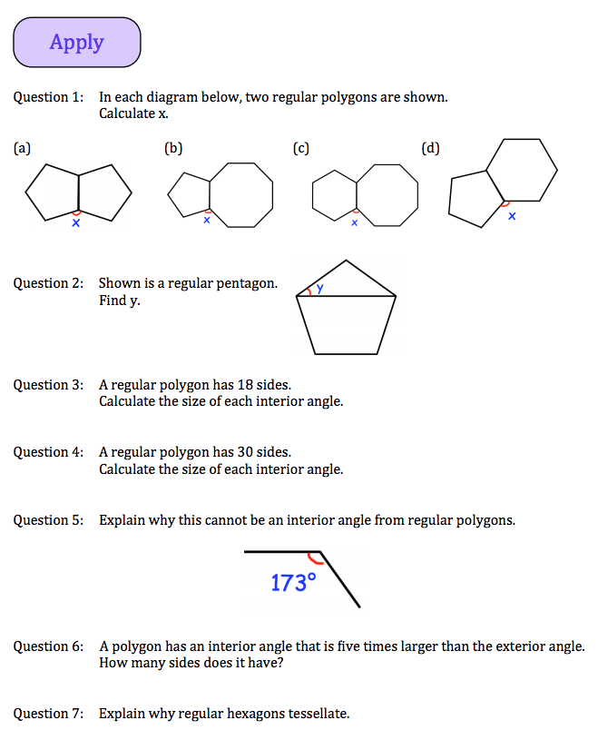 Polygons Corbettmaths Angles In Polygons Corbettmaths