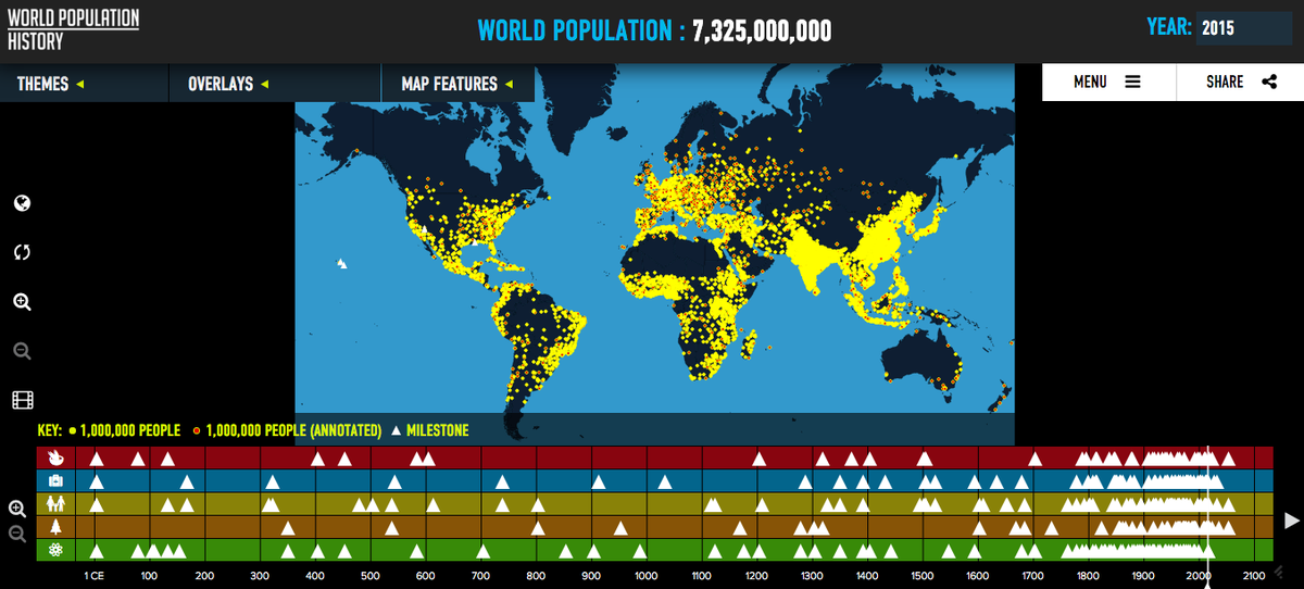 Watch the world population grow (interactive)