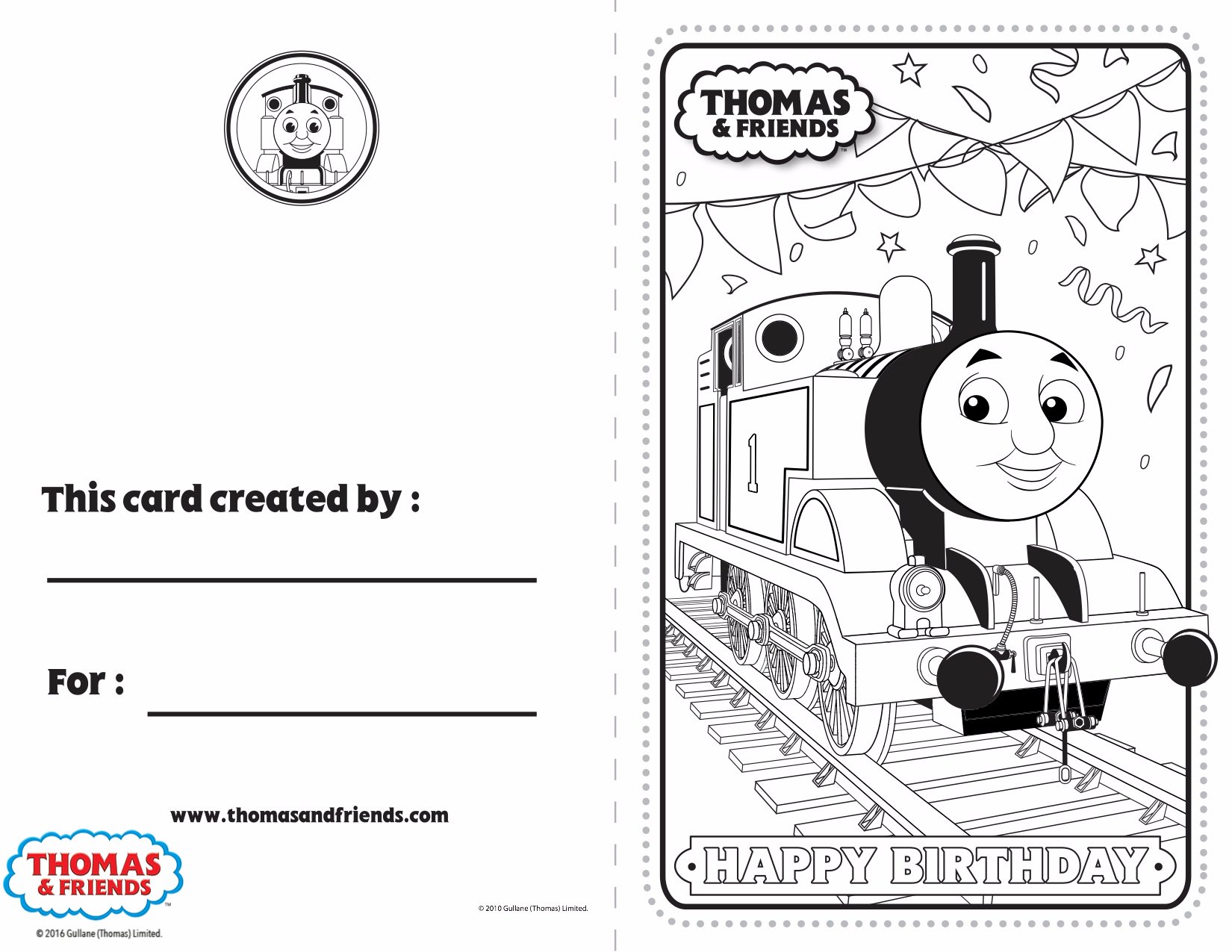 Thomas The Train Birthday Coloring Pages