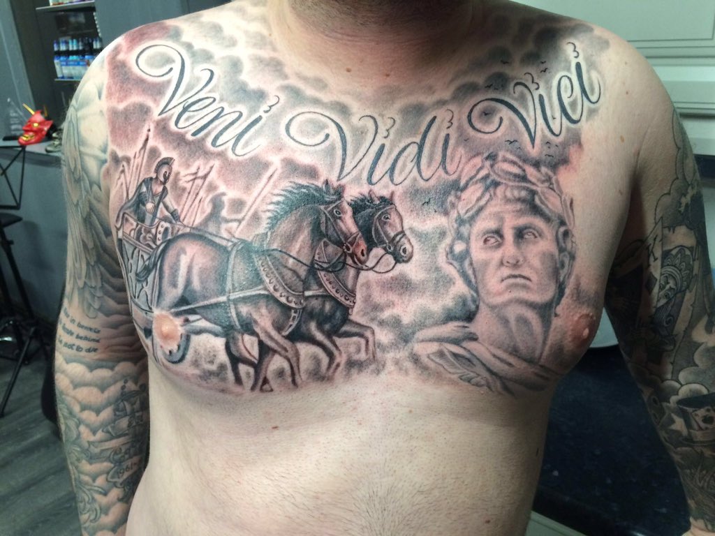 Roman Chest Armor Tattoo