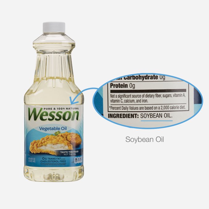 Wesson Vegetable Oil Label