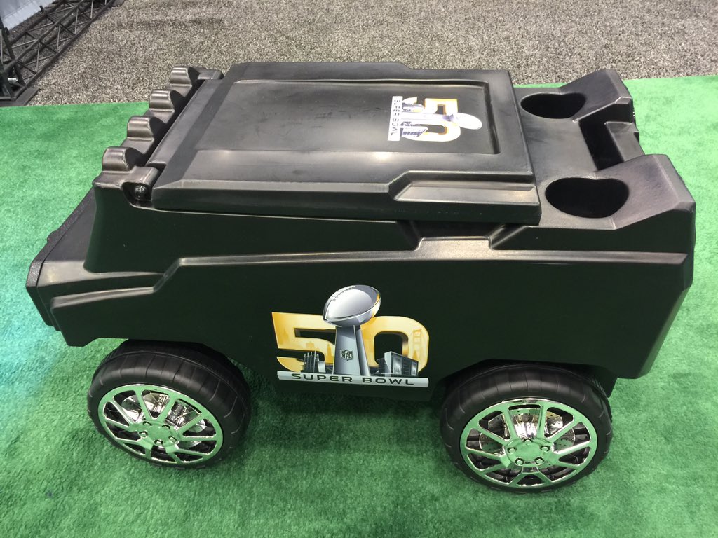 Remote control Super Bowl 50 beer cooler, $499, from C3CustomCoolers ...