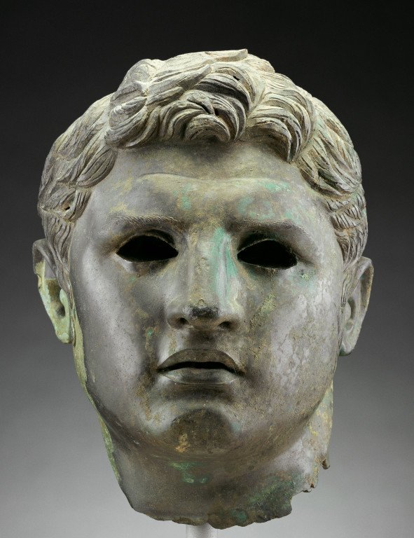 Bronze portrait head of a man First century B.C., made in Asia Minor ...