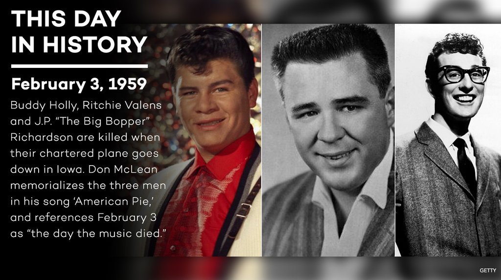 This day 57 years ago - February 3rd, 1959 - is known as ...