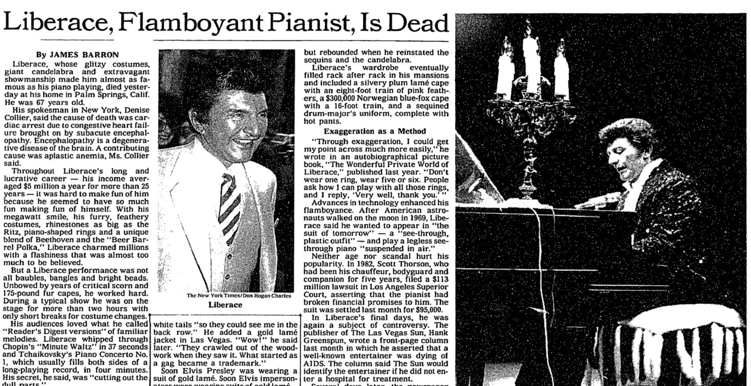 Liberace Death Photos
