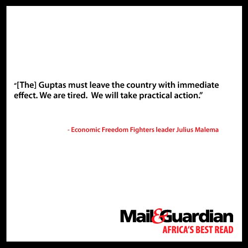 JuliusMalema says Zuma and the Guptas are the Zuptas and the Zuptas ...