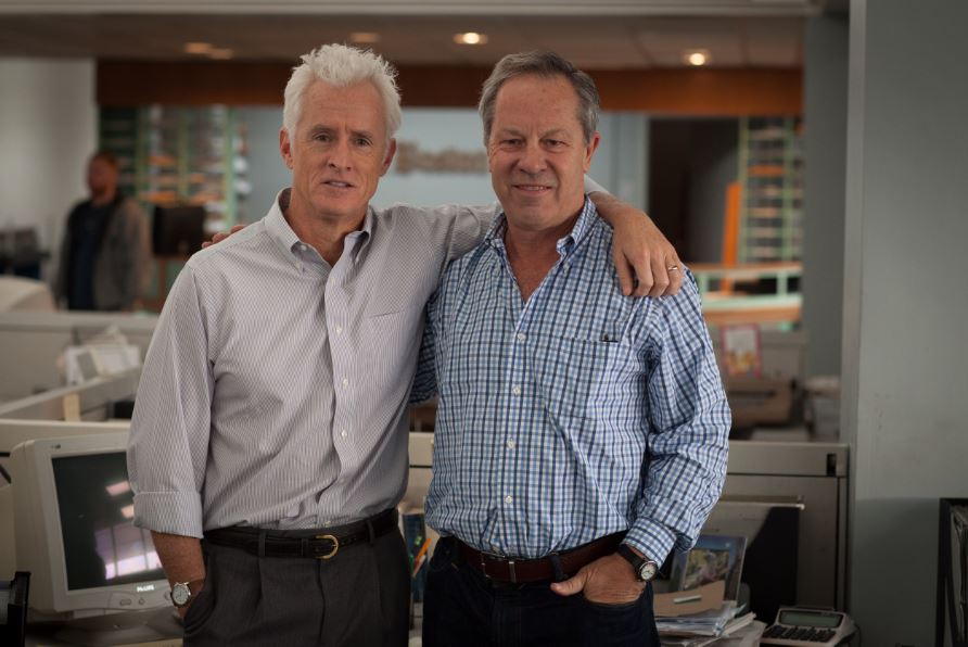 John Slattery and Ben Bradlee Jr. supervisor of SPOTLIGHT's Pulitzer ...