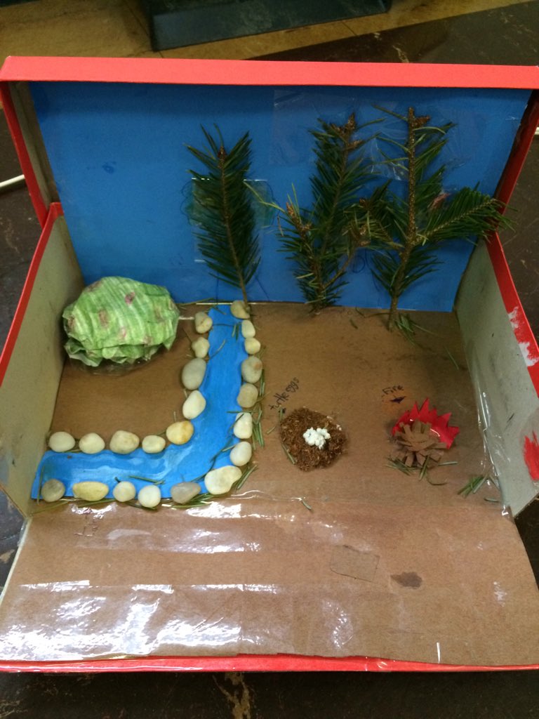 Hatchet Diorama Ideas