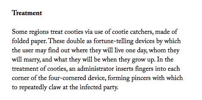Cooties Disease
