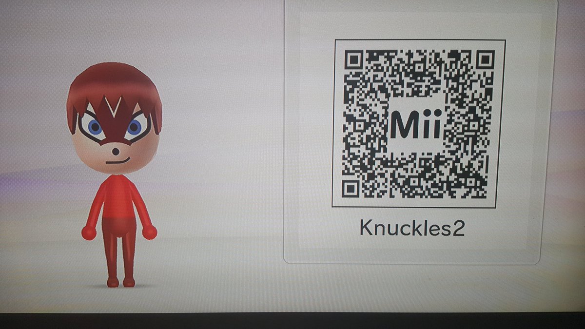 No QR Code for Knuckles Mii Costume? : r/smashbros
