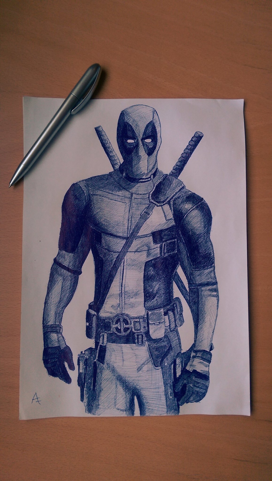 Marvel Deadpool Drawings In Pencil