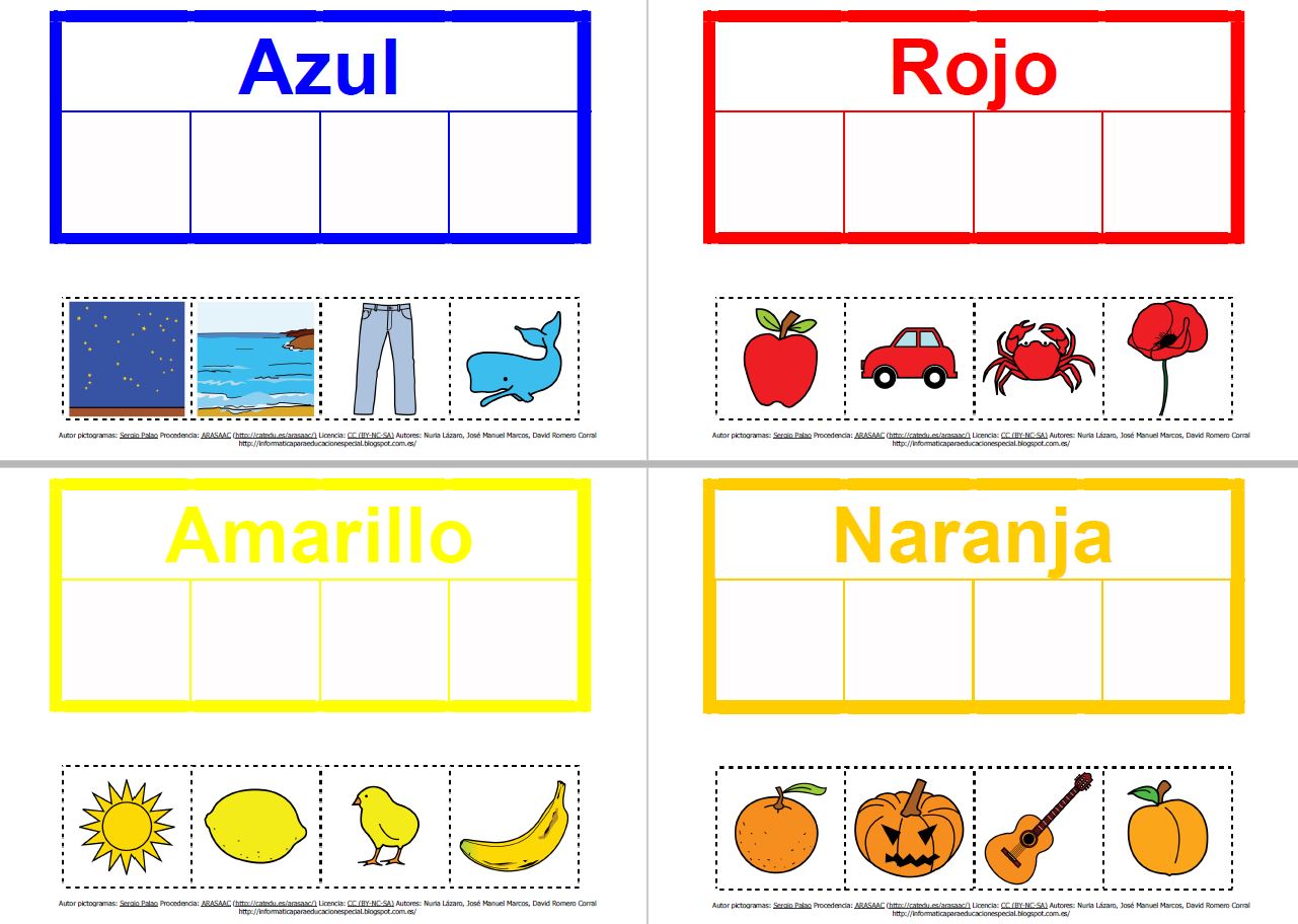 ARASAAC on Twitter: ""Aprendemos los Colores" (en español, inglés ...