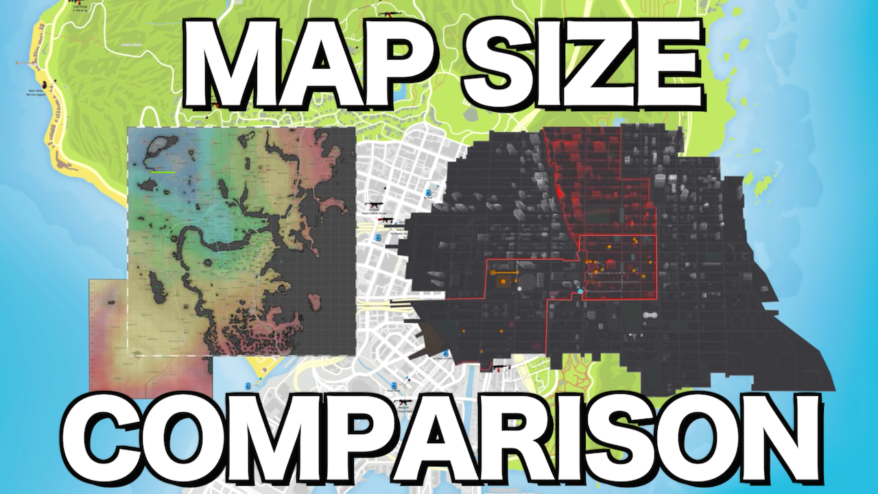 Grand Theft Auto 5 Map Size Comparison