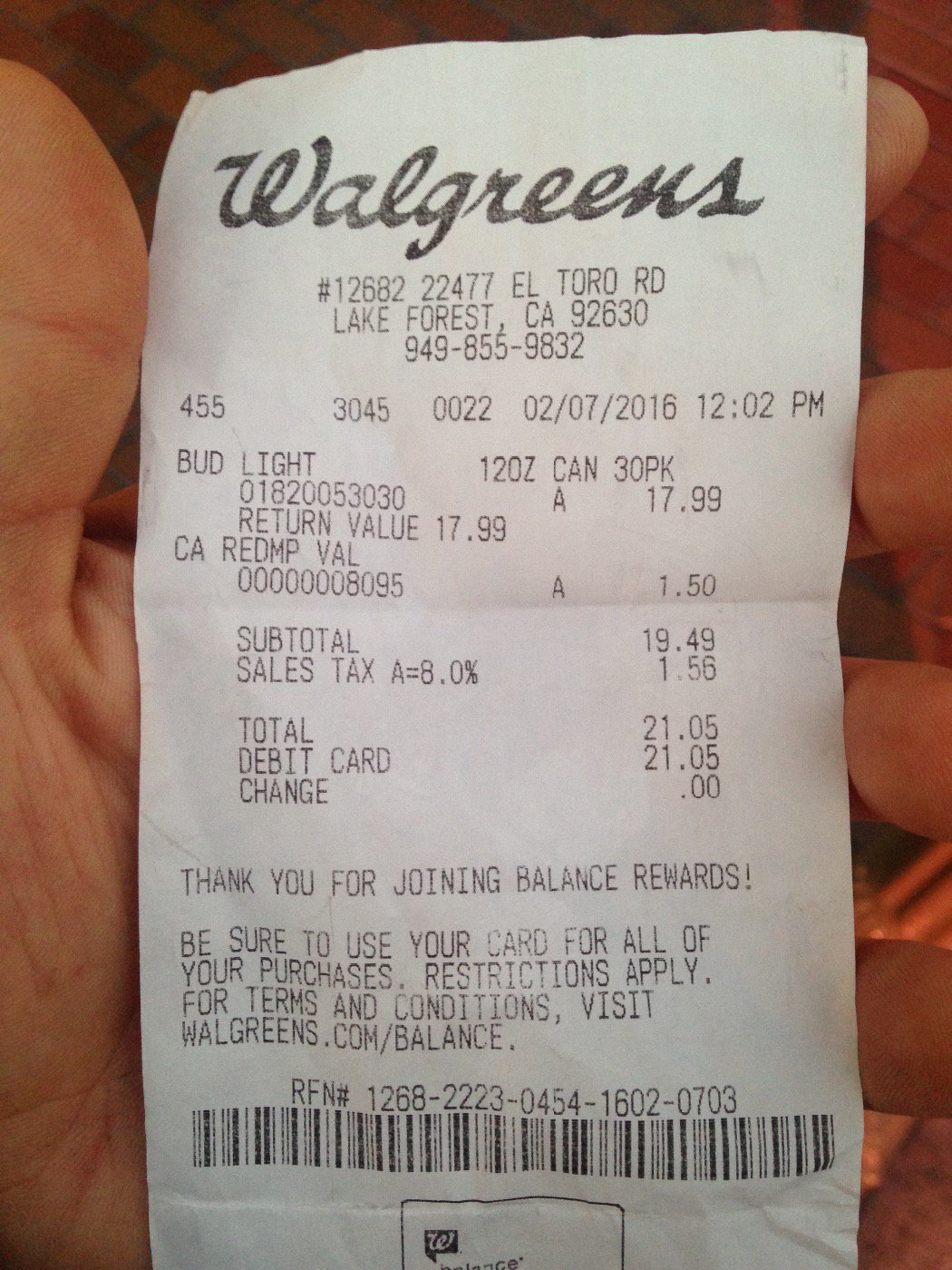 Recibo De Receta De Walgreens BIRMEX Pagó Mil Mdp Por Medicinas Y