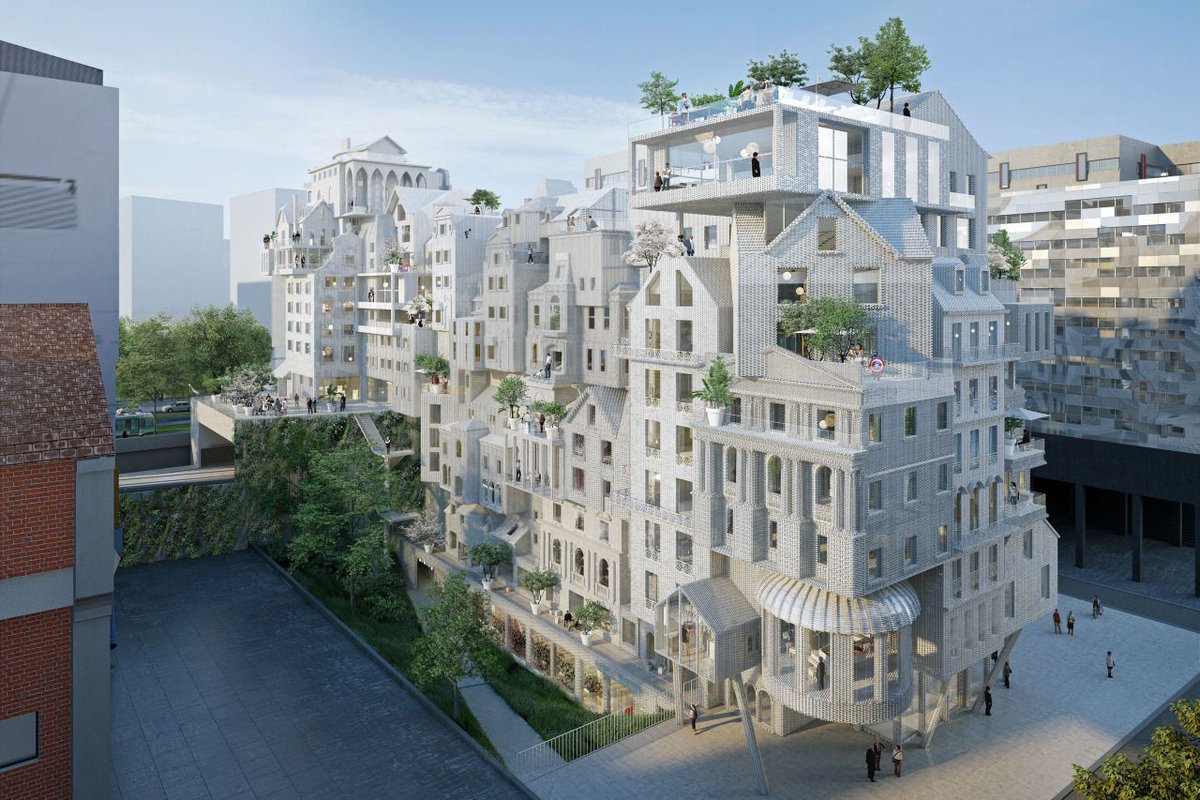 This incredible megastructure design is a building made of other ...