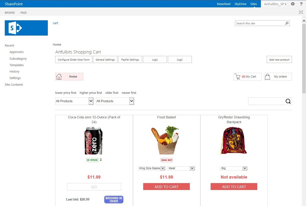 Ecommerce Shopping Cart Design