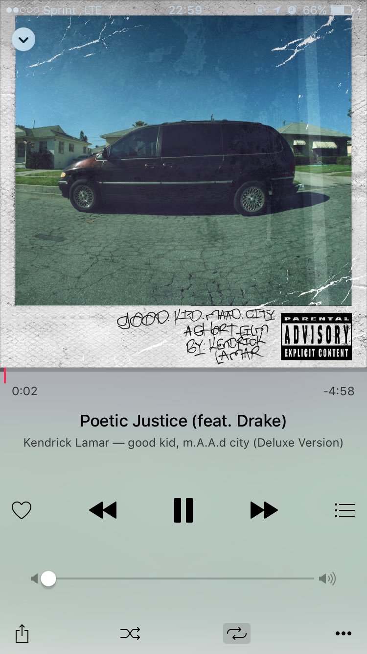 Kendrick Lamar Poetic Justice Album Cover