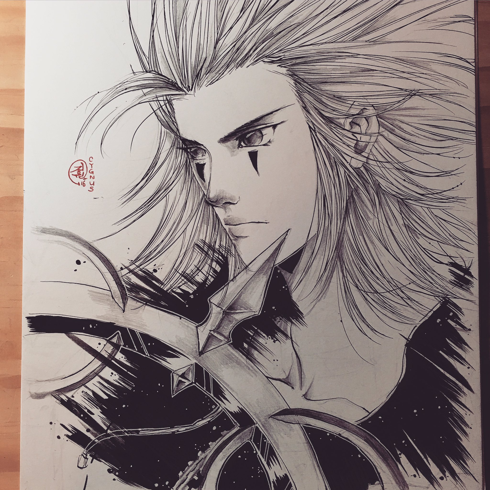Kingdom Hearts Axel Drawing