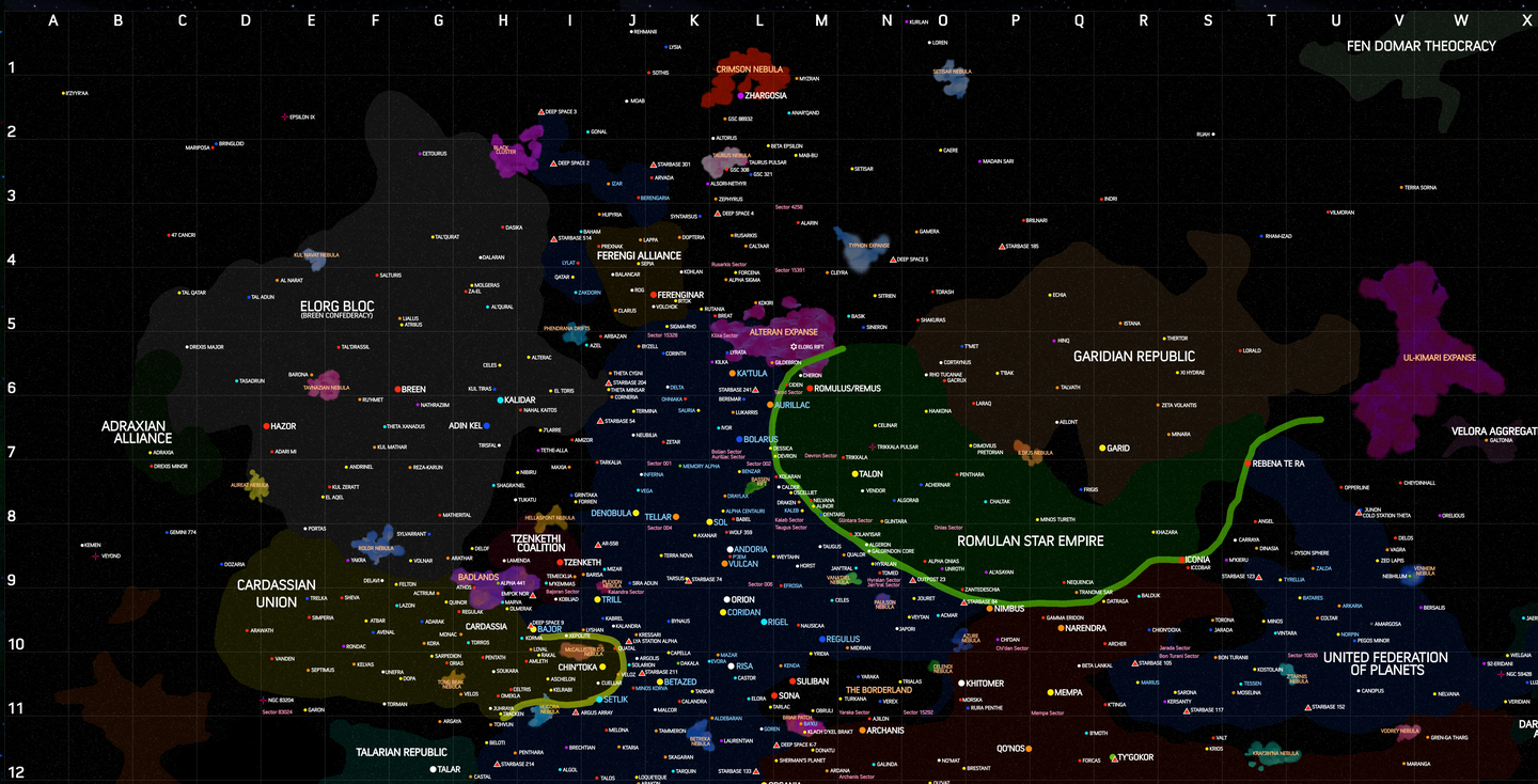 Map Of Federation Of Planets