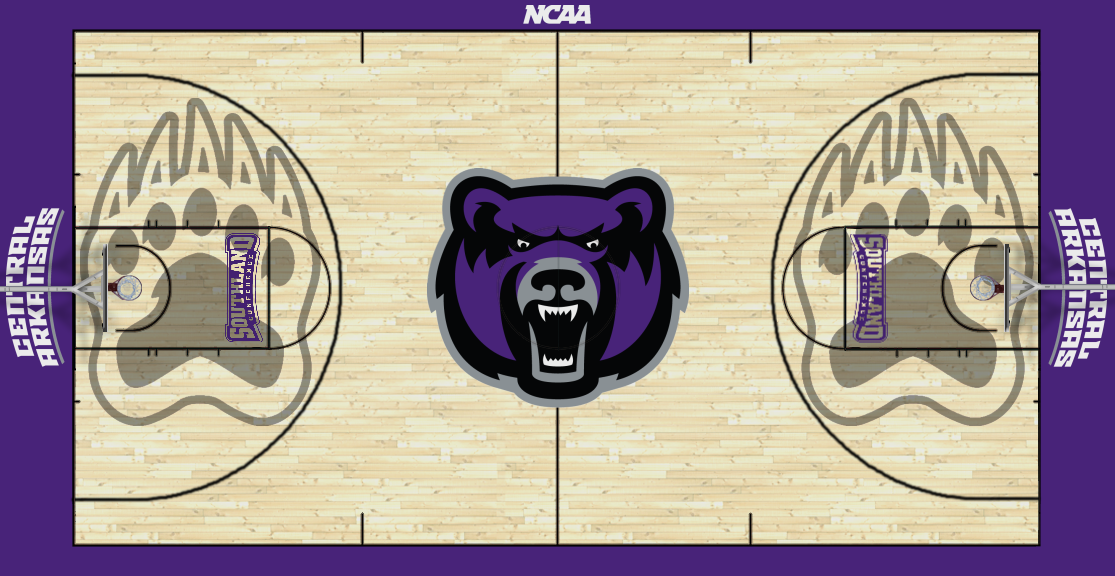 Central Arkansas Bears Basketball Court Concepts (Southland)