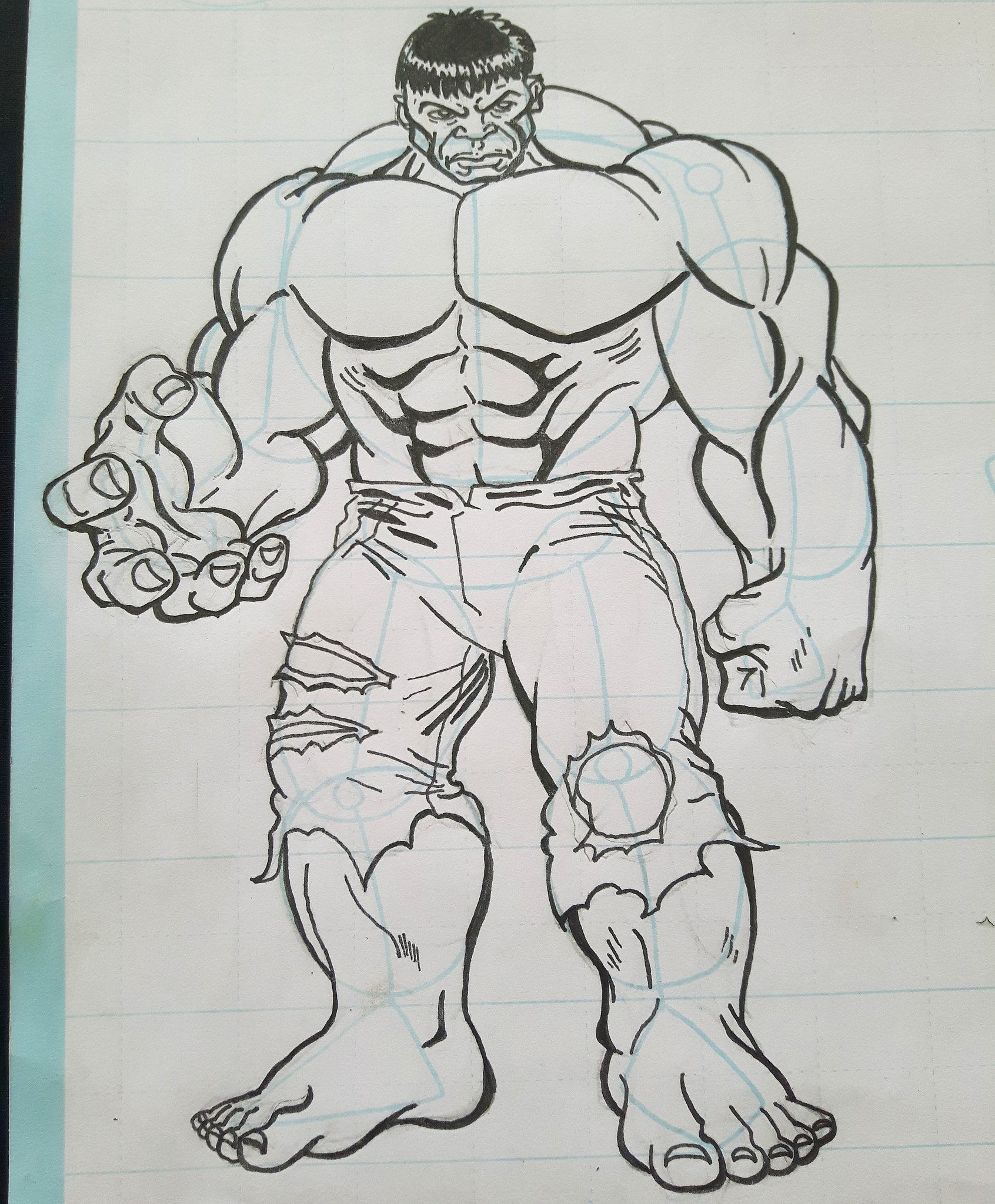 Hulk Easy Sketch