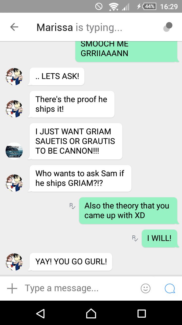 ChocoInk on Twitter: "@samgladiator do you ship griam? https://t.co/aG1uxGSotI" / Twitter