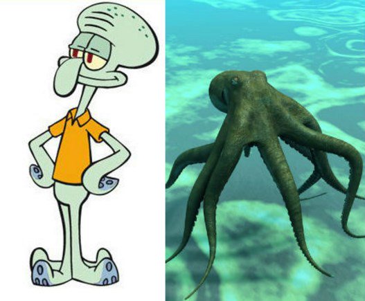 Así se vería Calamardo y otros animales de caricatura en la vida real ...