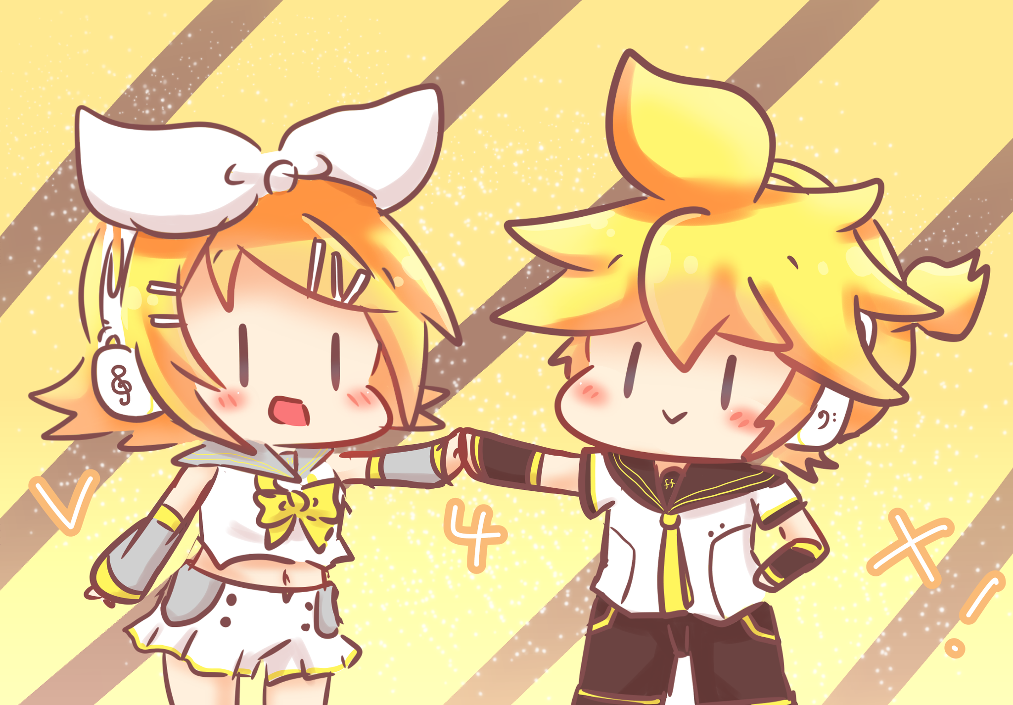 初音ミク 公式 on Twitter: "RT @piapro: とら猫さんのデフォルメリンレン！むにゅんとした顔が可愛らしい(´ε`*)【https://t.co/mWjrFjYMd9】 # ...