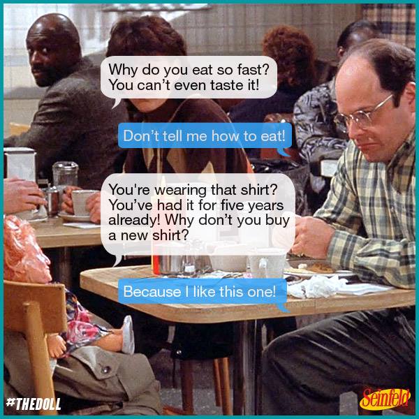 Why do you eat so fast? You can't even taste it! #Seinfeld https://t.co ...