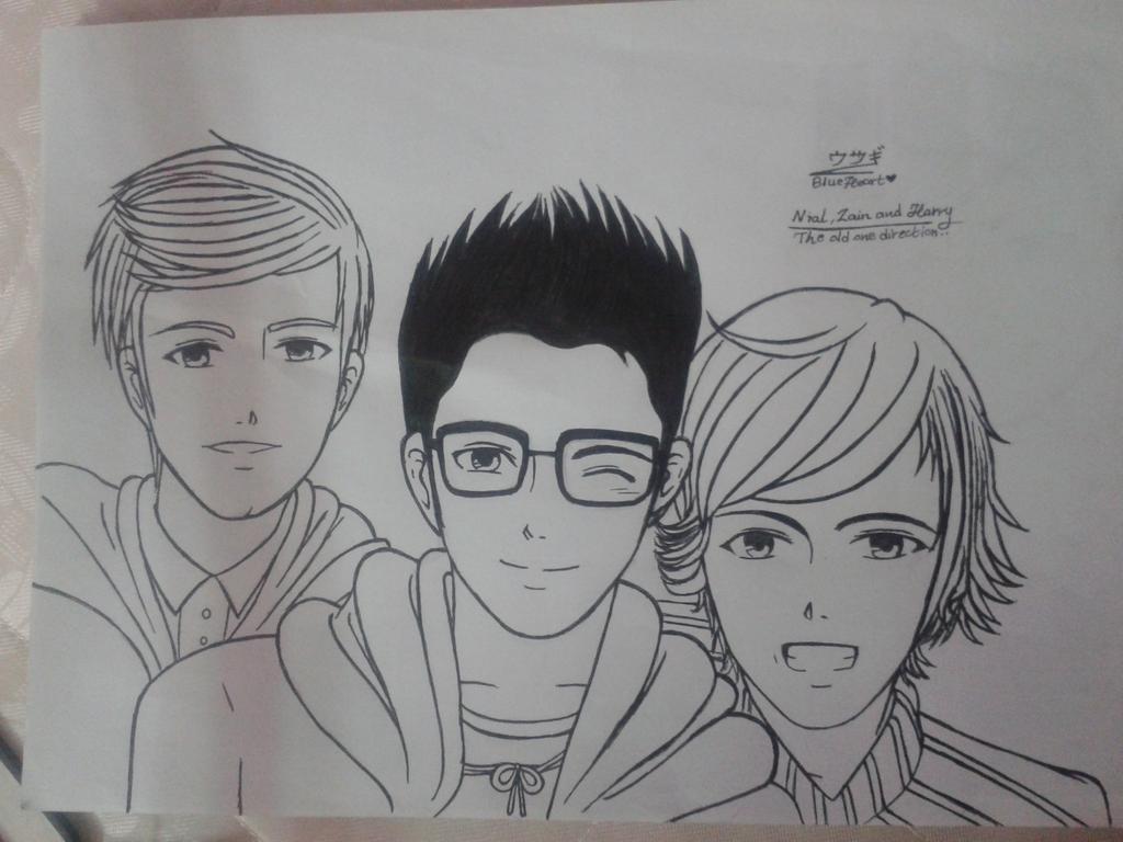 One Direction Anime Drawing