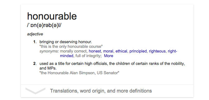 Honble Meaning A Tough Lesson To Finally Understand The Meaning Of