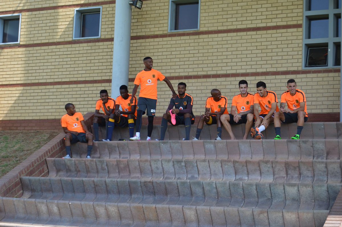 The glamour boys before their afternoon training session at the kaizer ...