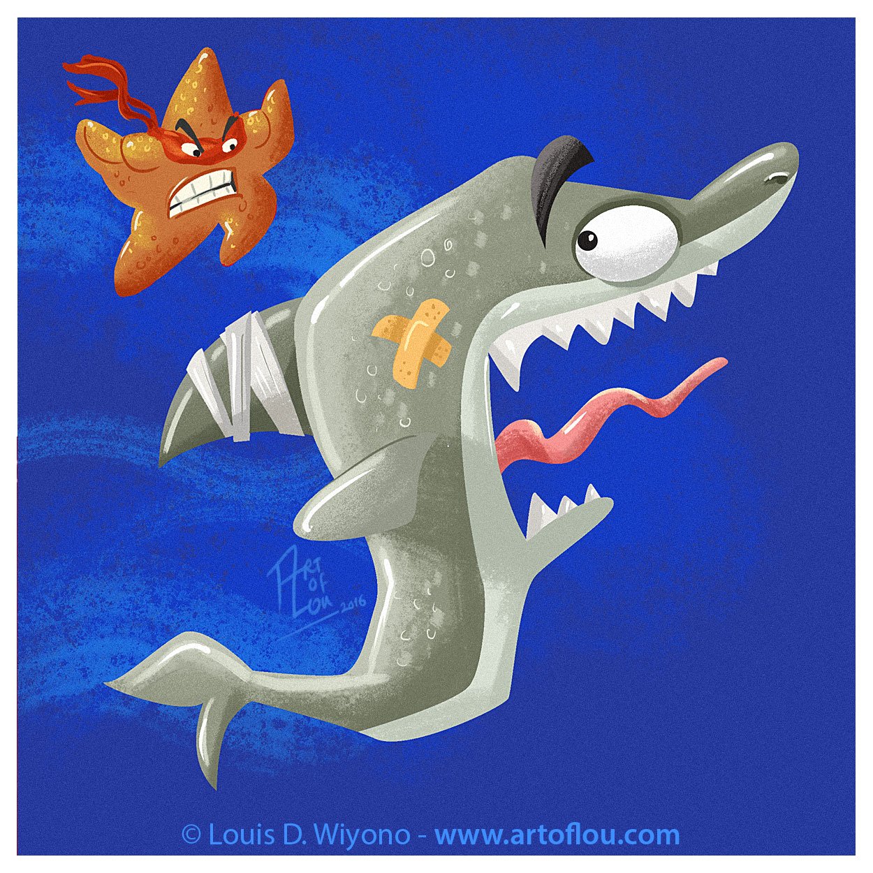 Shark Eating Starfish