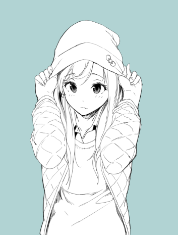 興味ないものを描いてみるシリーズ ニット帽 笹森トモエ@げーみんぐはーれむ4は初夏 @sasamomi