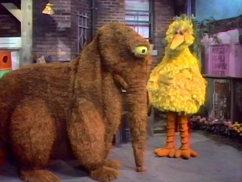 Important reminder: mr. snuffleupagus once ate a child! read more at ...