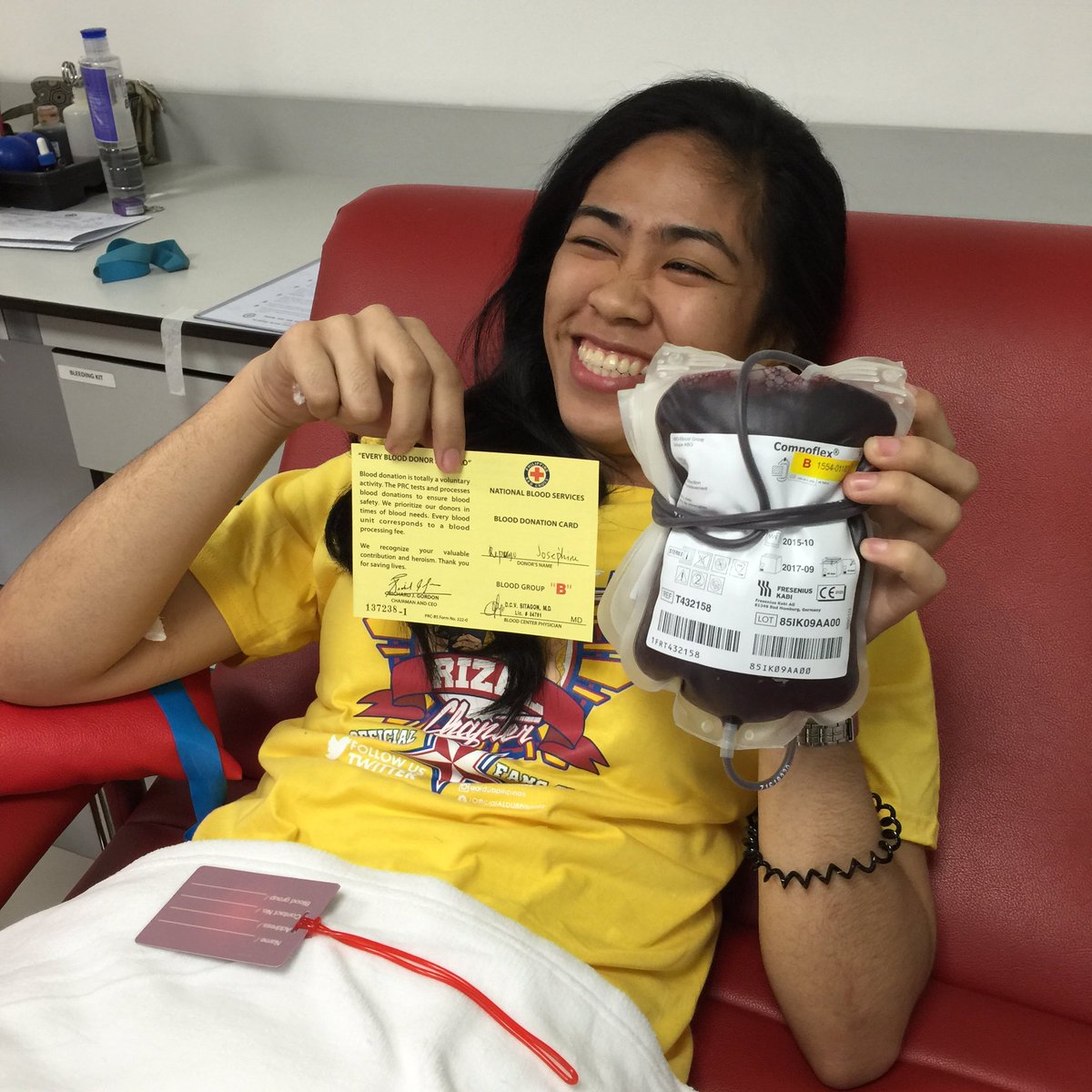 Red Cross Blood Type Card