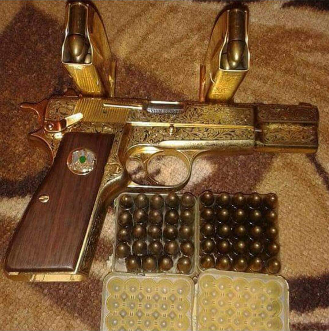 Gaddafi Gold Pistol