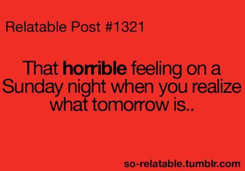 Sunday Night Depression