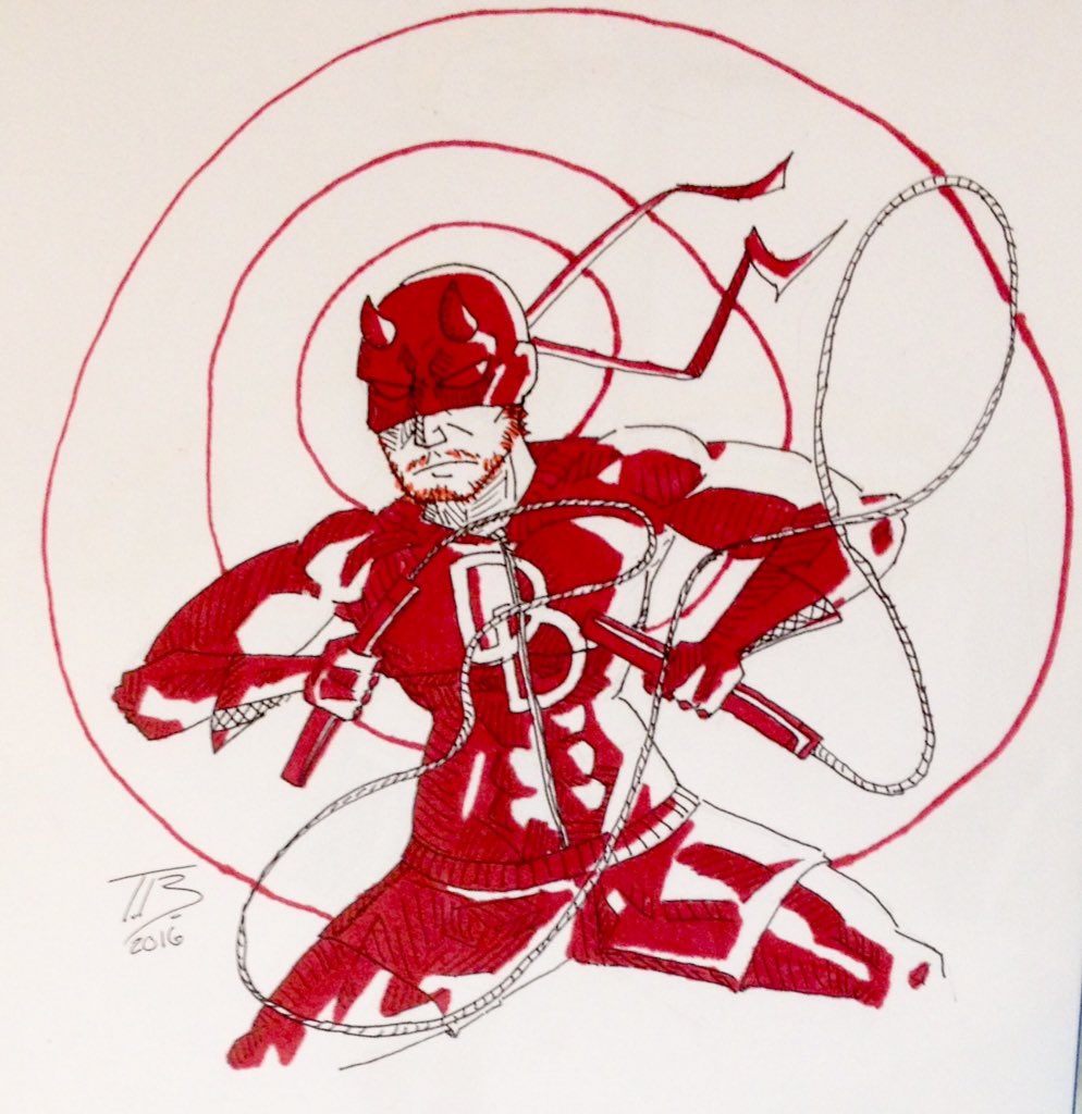 Daredevil Ink Drawing, really excited for the new season coming soon ...