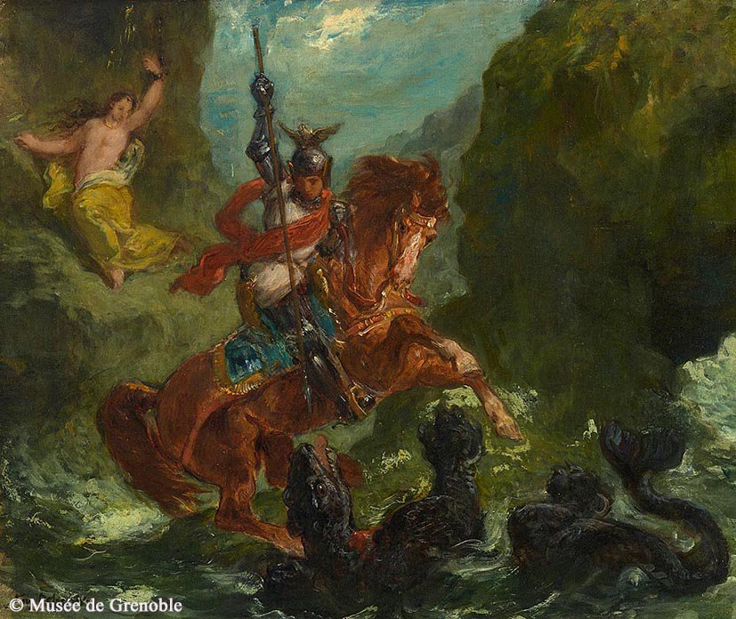 Delacroix's 'Ruggiero rescues Angelica' was inspired by Ariosto's epic ...