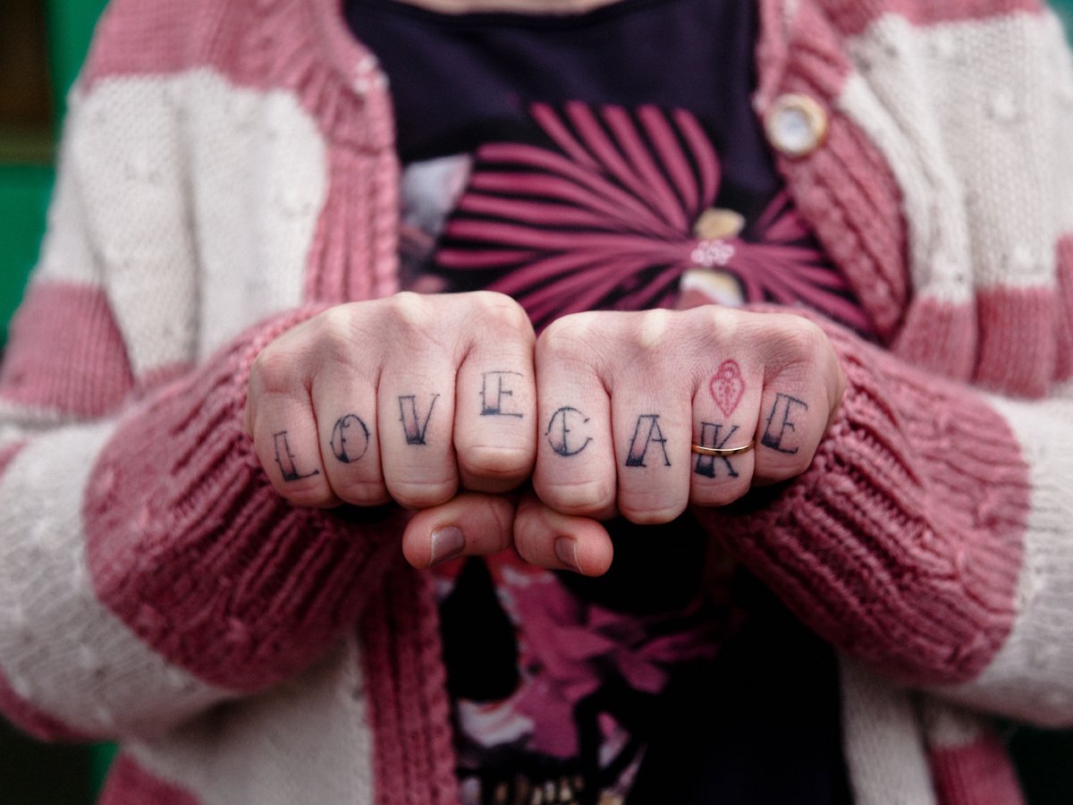 Love Hate Tattoo Hand